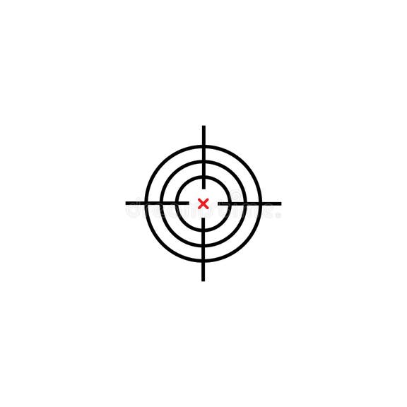 Shooting Target Logo Vector Icon in Simple Design Stock Vector ...
