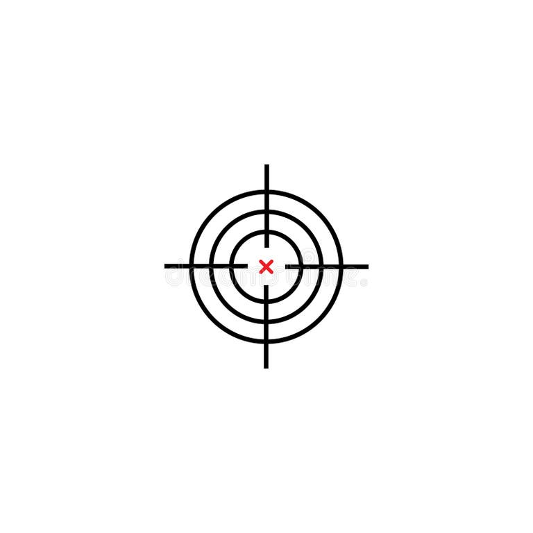 Shooting Target Logo Vector Icon in Simple Design Stock Vector ...