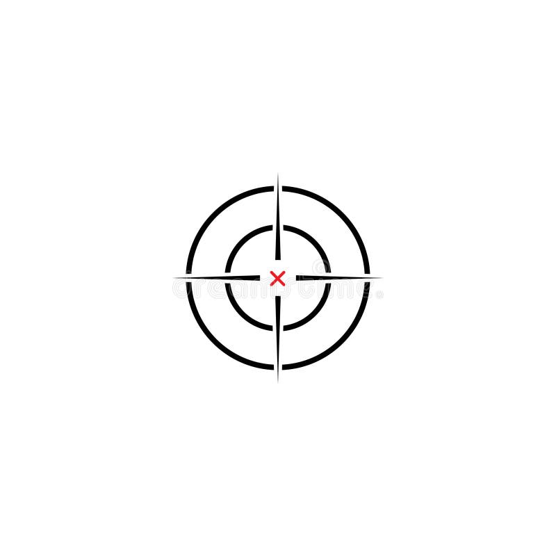Shooting Target Logo Vector Icon in Simple Design Stock Vector ...