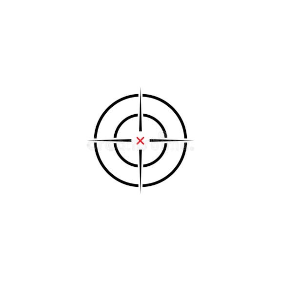 Shooting Target Logo Vector Icon in Simple Design Stock Vector ...