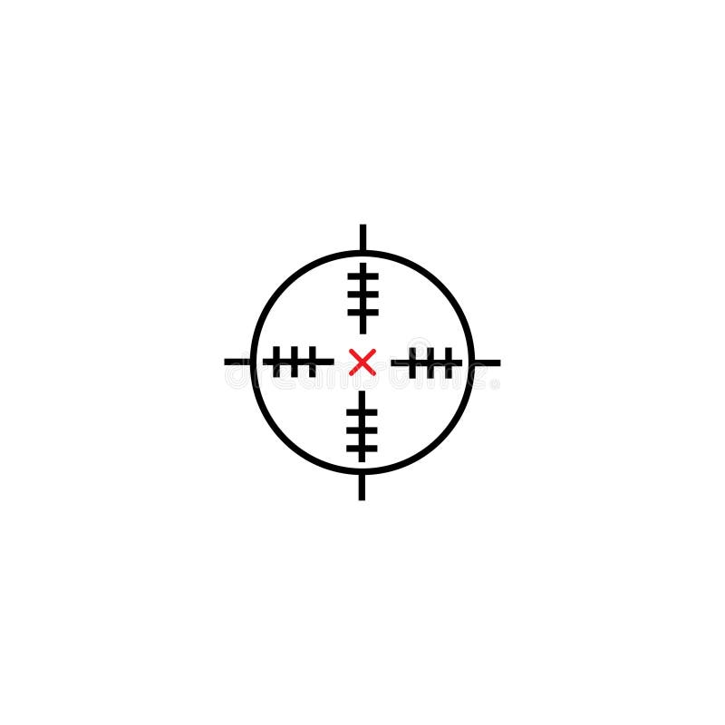 Shooting Target Logo Vector Icon in Simple Design Stock Vector ...