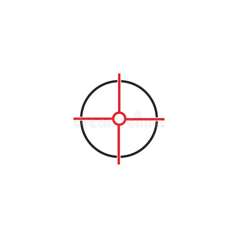 Shooting Target Logo Vector Icon in Simple Design Stock Vector ...