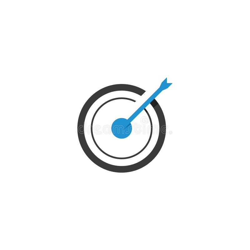 Shooting Target Logo Vector Icon in Simple Design Stock Vector ...
