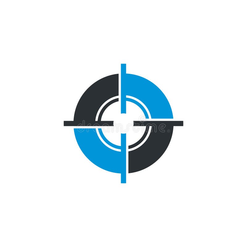 Shooting Target Logo Vector Icon in Simple Stock Vector - Illustration ...