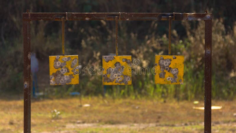 Shooting Target Practice Sheet Stock Image - Image of traces, ground ...
