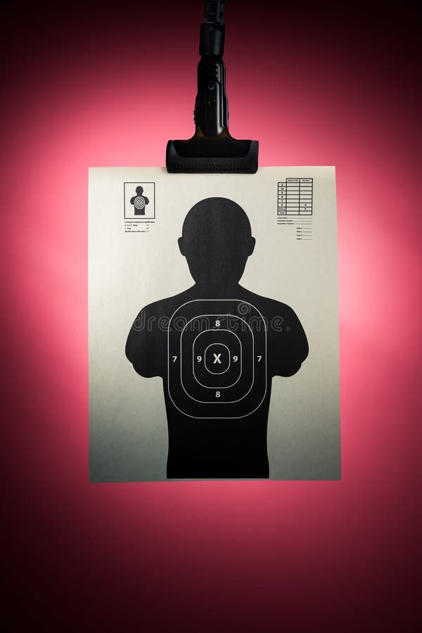 Shooting Target on a Red Background Stock Photo - Image of practicing ...