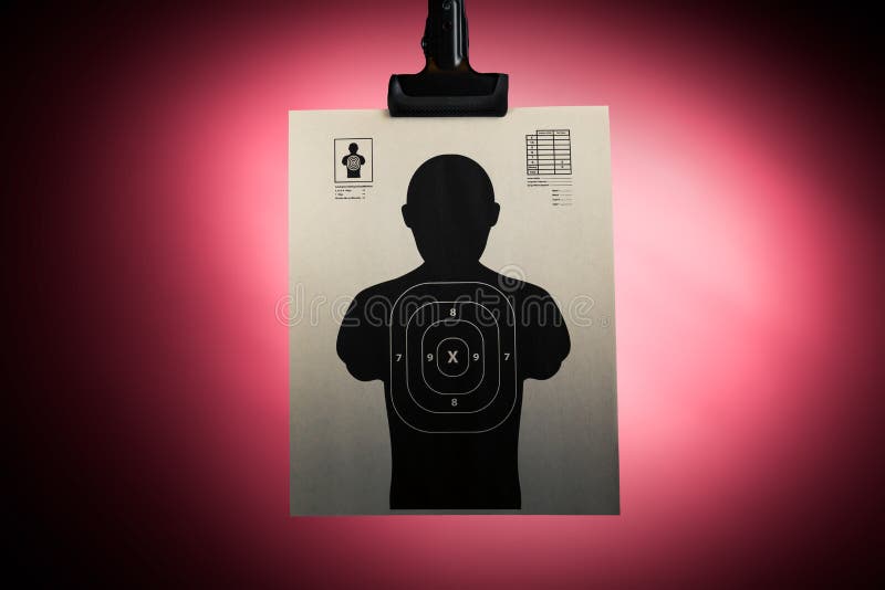 Shooting Target on a Red Background Stock Image - Image of military ...