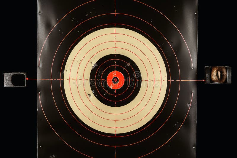 A Shooting Target with Rings Stock Illustration - Illustration of ...