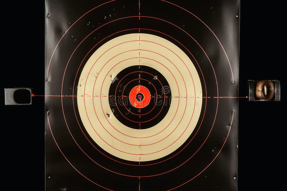 A Shooting Target with Rings Stock Illustration - Illustration of ...