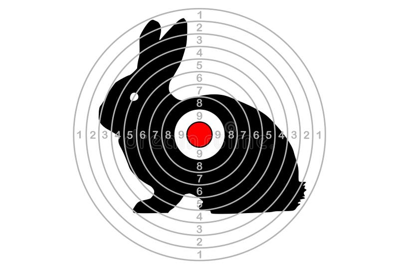 The Shooting Target Vector with Hare Stock Vector - Illustration of ...