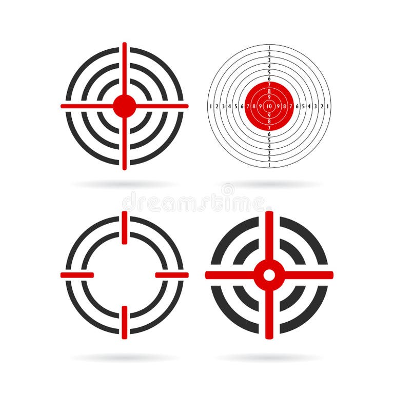 Shooting Target Vector Icon Stock Vector - Illustration of business ...