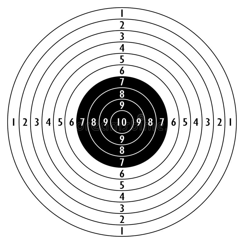Shooting Target Vector Icon Stock Vector - Illustration of circle ...