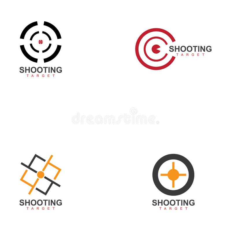 Shooting Target Vector Icon Isolated on White Background. Stock Vector ...