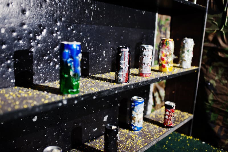 Shooting tin cans stock photo. Image of holes, accuracy - 22640958