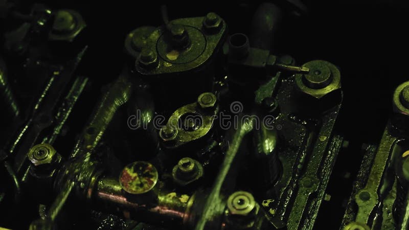 Shooting of a Working Diesel Engine in Operation. Stock Video - Video ...