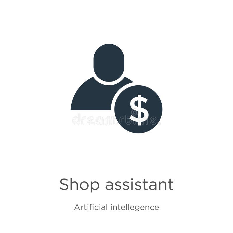 Shop Assistant Icon Vector. Trendy Flat Shop Assistant Icon from ...