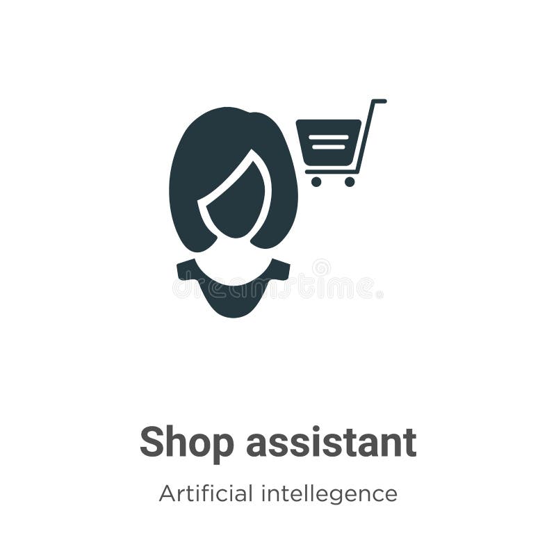 Shop Assistant Icon Vector Isolated On White Background, Logo Co Stock ...