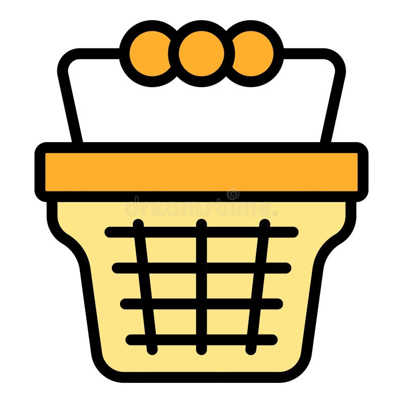 Shop Basket Icon Vector Flat Stock Illustration - Illustration of gift ...