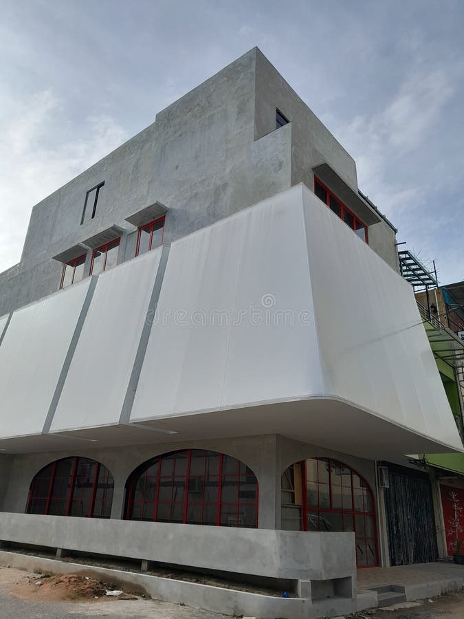 The Shop Building Has a Unique and Interesting Design Stock Image ...