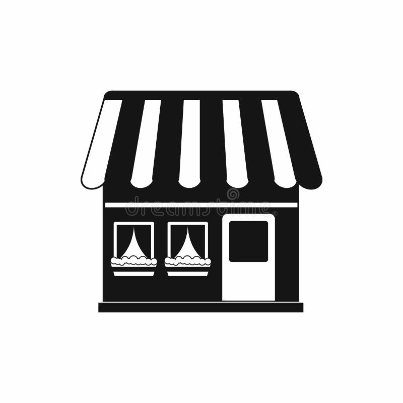 Shop Building Icon, Simple Style Stock Vector - Illustration of facade ...