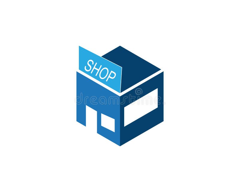 Shop Building Icon and Symbol Vector Illustration Stock Vector ...