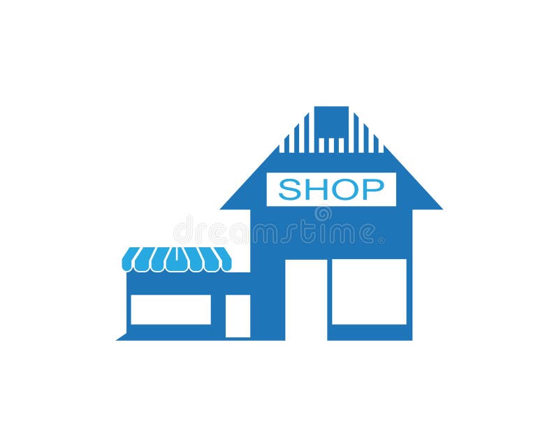 Shop Building Icon and Symbol Vector Illustration Stock Vector ...