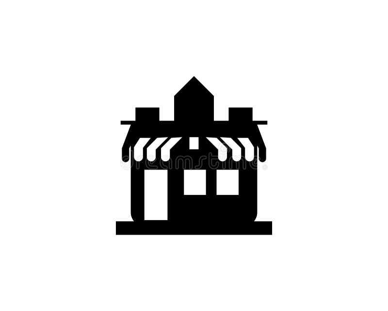 Shop Building Icon and Symbol Vector Illustration Stock Vector ...