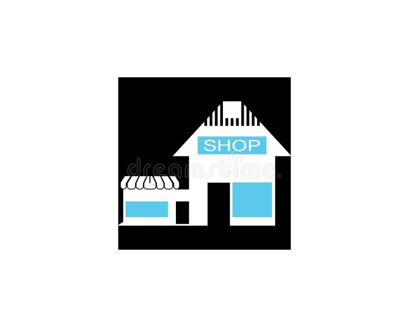 Shop Building Icon and Symbol Vector Illustration Stock Vector ...