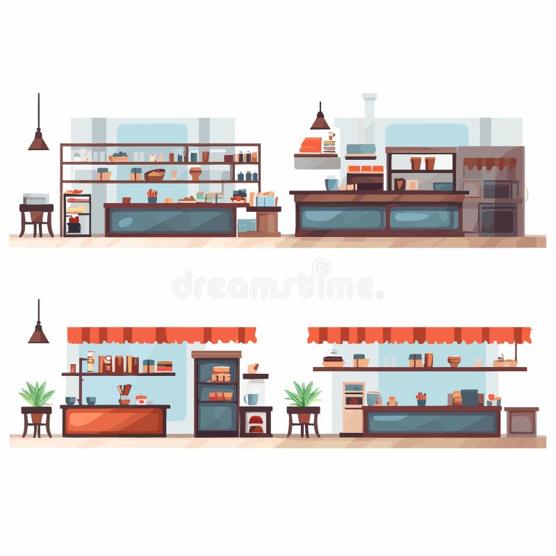 Shop Front Vector Isolated on White Illustration Stock Vector ...