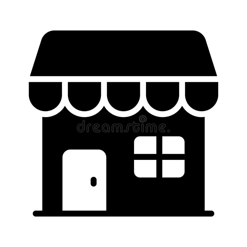 Shop Building Vector Design, Isolated on White Background Stock ...