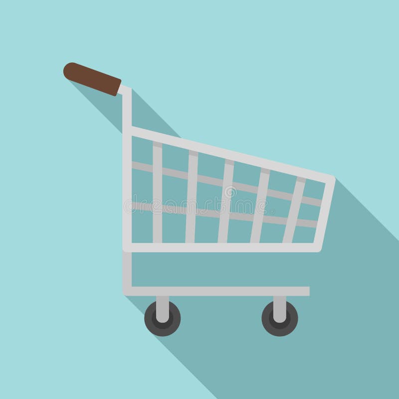 Shop cart icon, flat style stock vector. Illustration of purchase ...