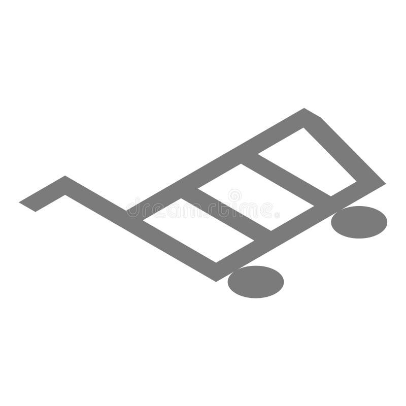 Shop Cart Icon, Isometric Style Stock Vector - Illustration of creative ...