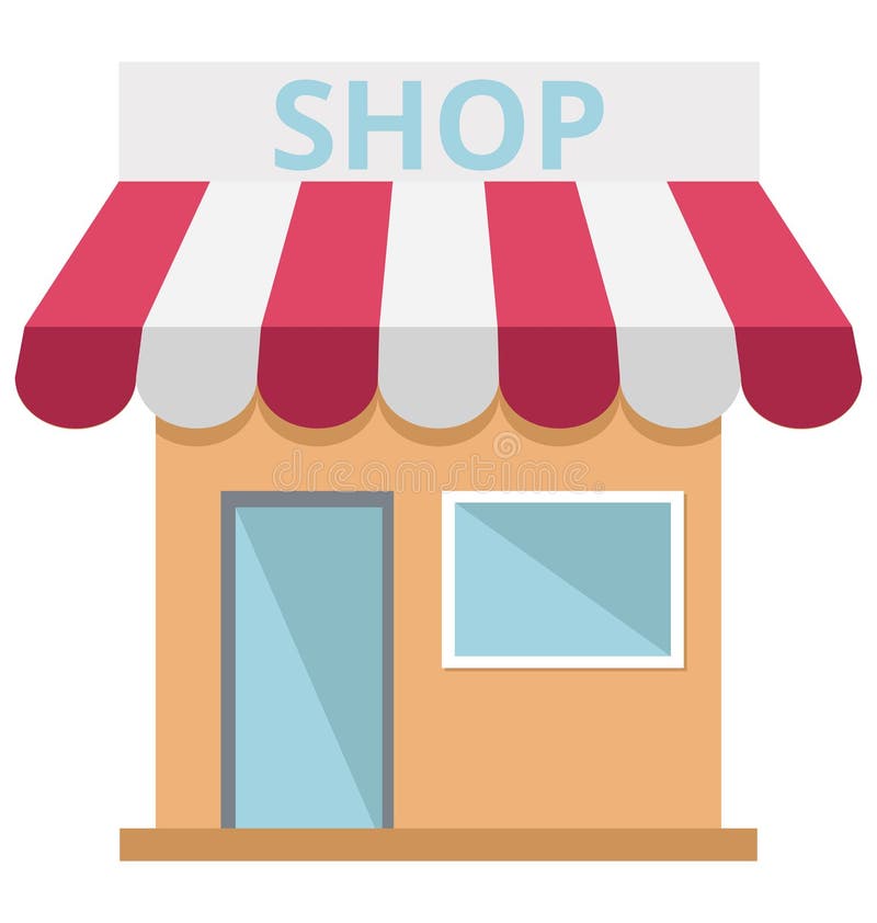 Shop Color Isolated Vector Icon that Can Be Easily Modified or Edit ...