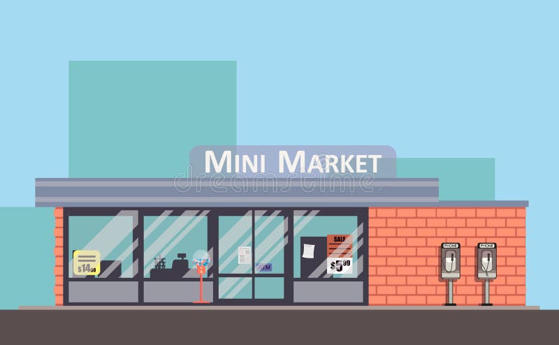 Mini Market Layout Design Vector Stock Illustration - Illustration of ...