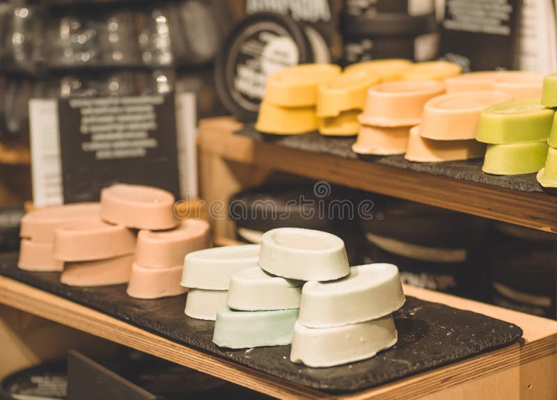 Shop Cosmetic Handmade Soap. Fresh Makeup Samples Stock Image - Image ...
