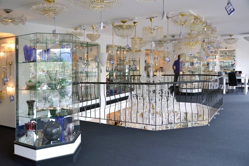 Shop of the Czech Crystal in Karlovy Vary Editorial Stock Image - Image ...