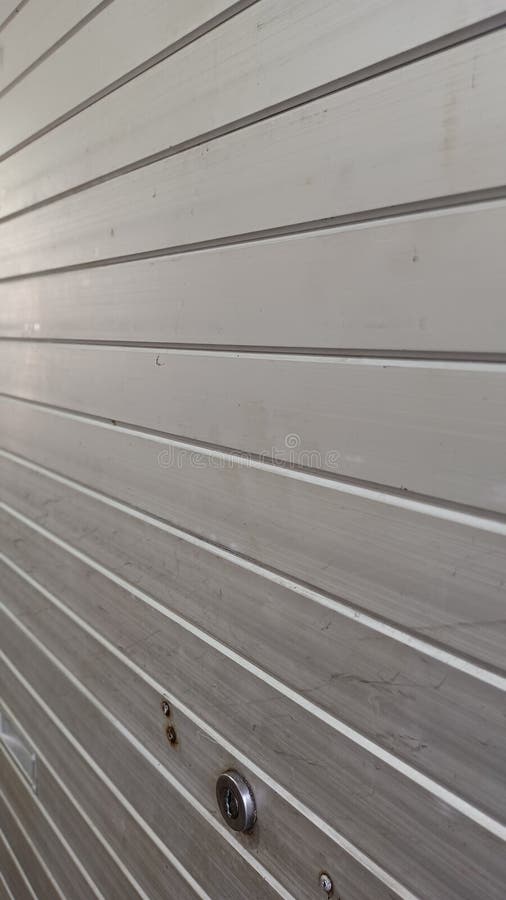 Shop Doors are Made of Aluminium. Closed Shop S Door Stock Photo ...
