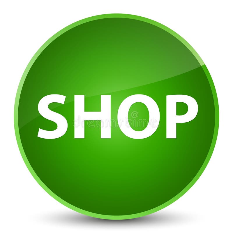 Shop Elegant Green Round Button Stock Illustration - Illustration of ...