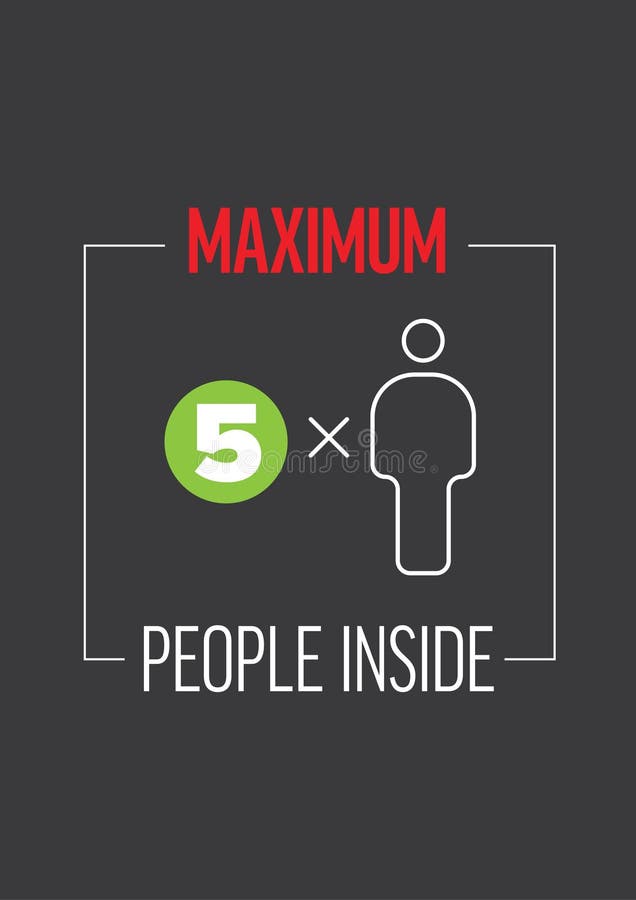 Shop Entrance Prevention Maximum Capacity Instruction Dark Poster ...