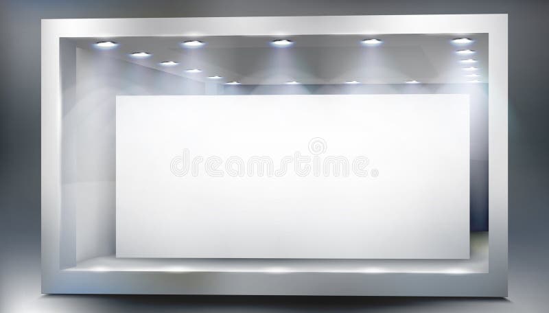 Empty Display Case. Vector Illustration. Stock Illustration ...