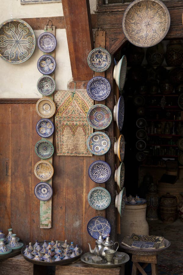 Shop in Fez Marocco stock photo. Image of colorful, cotton - 19018598