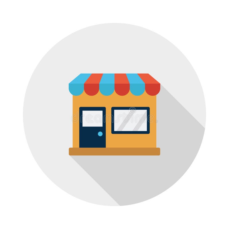 Shop flat vector icon stock vector. Illustration of market - 157481596