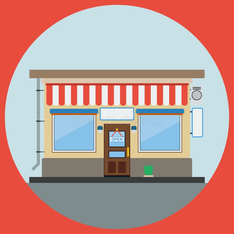 Shop Flat Vector Illustration Stock Vector - Illustration of ...