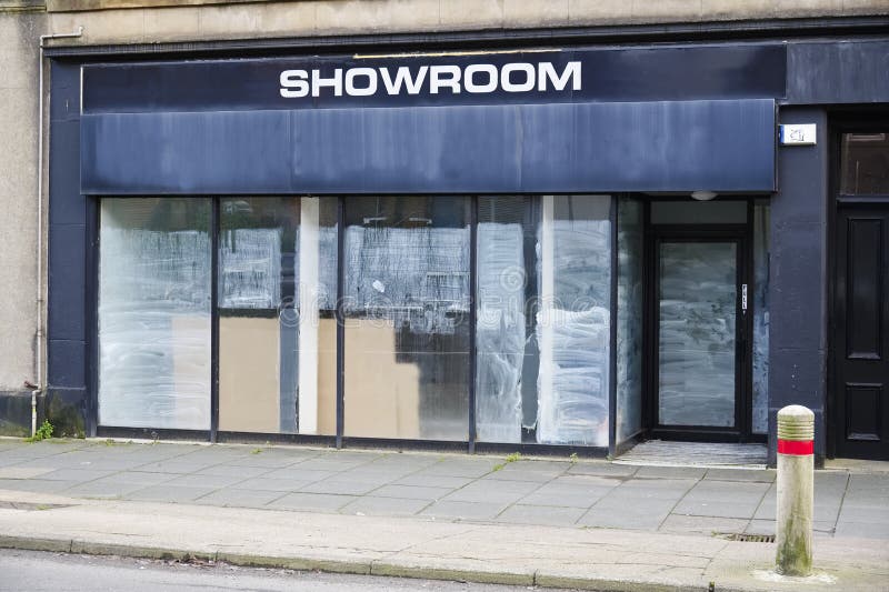 Shop Front Closed Store on High Street Stock Image - Image of ...