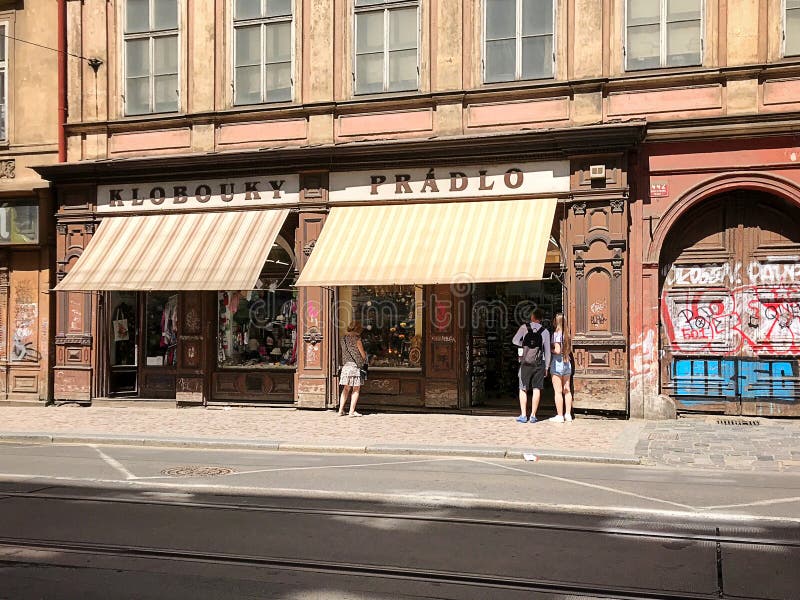 Shop Front in Prague Old Town Editorial Photography - Image of store ...