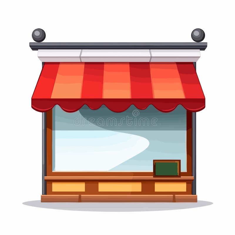 Shop Front Vector Isolated on White Illustration Stock Vector ...