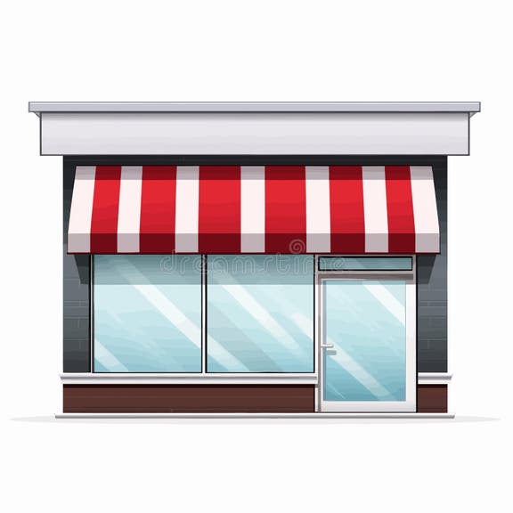 Shop Front Vector Isolated on White Illustration Stock Vector ...