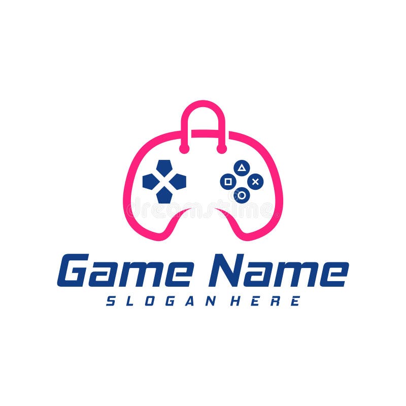 Shop Game Logo Template Vector. Joystick Design Icon. Stylized Joystick ...