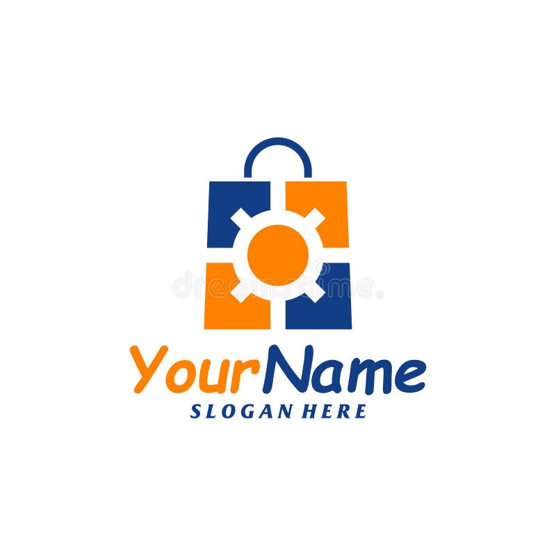Shop Gear Logo Design Template. Shop Logo Concept Vector Stock ...
