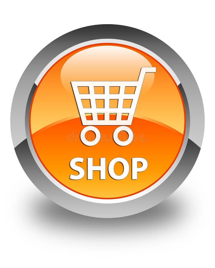 Shop Now Glossy Yellow Round Button Stock Illustration - Illustration ...